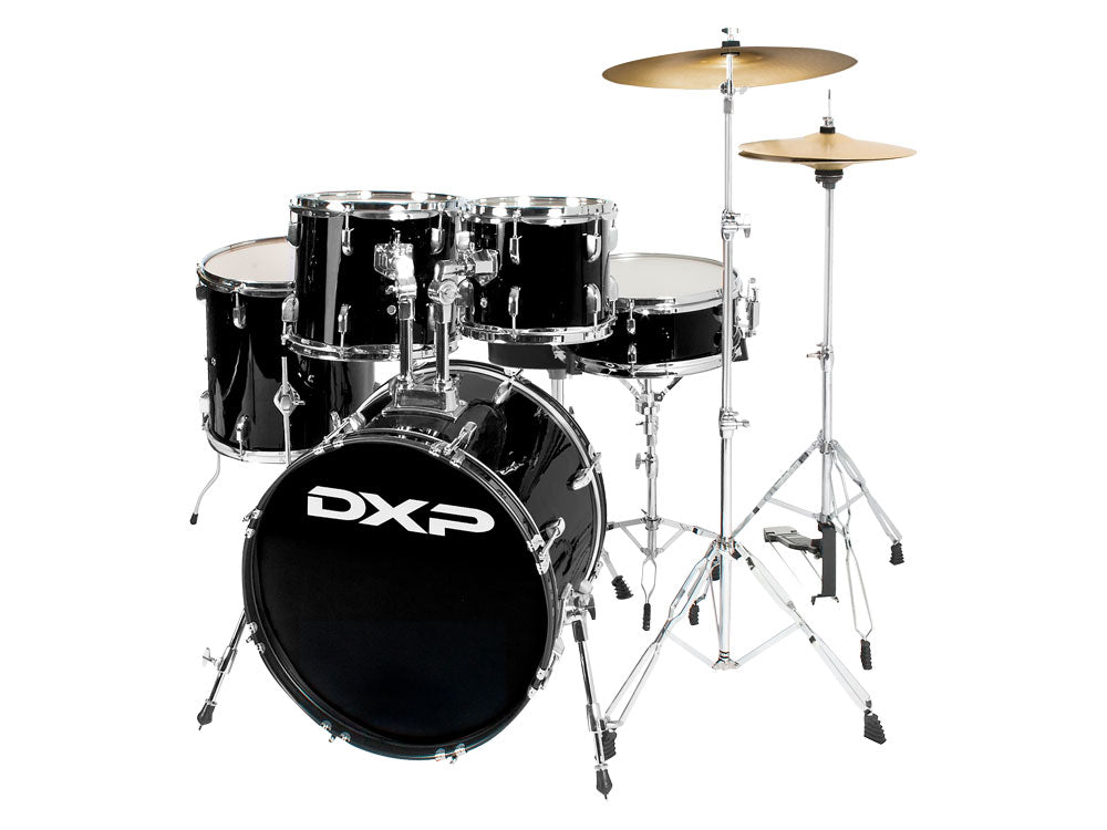 DXP Fusion 20 Series 20" 5 Piece Drum Kit - Black – Drummers Paradise