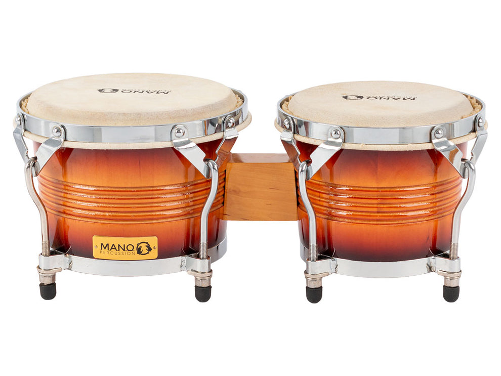 Mano Percussion 7" and 8" Pro-Style Bongos Sunburst – Drummers Paradise